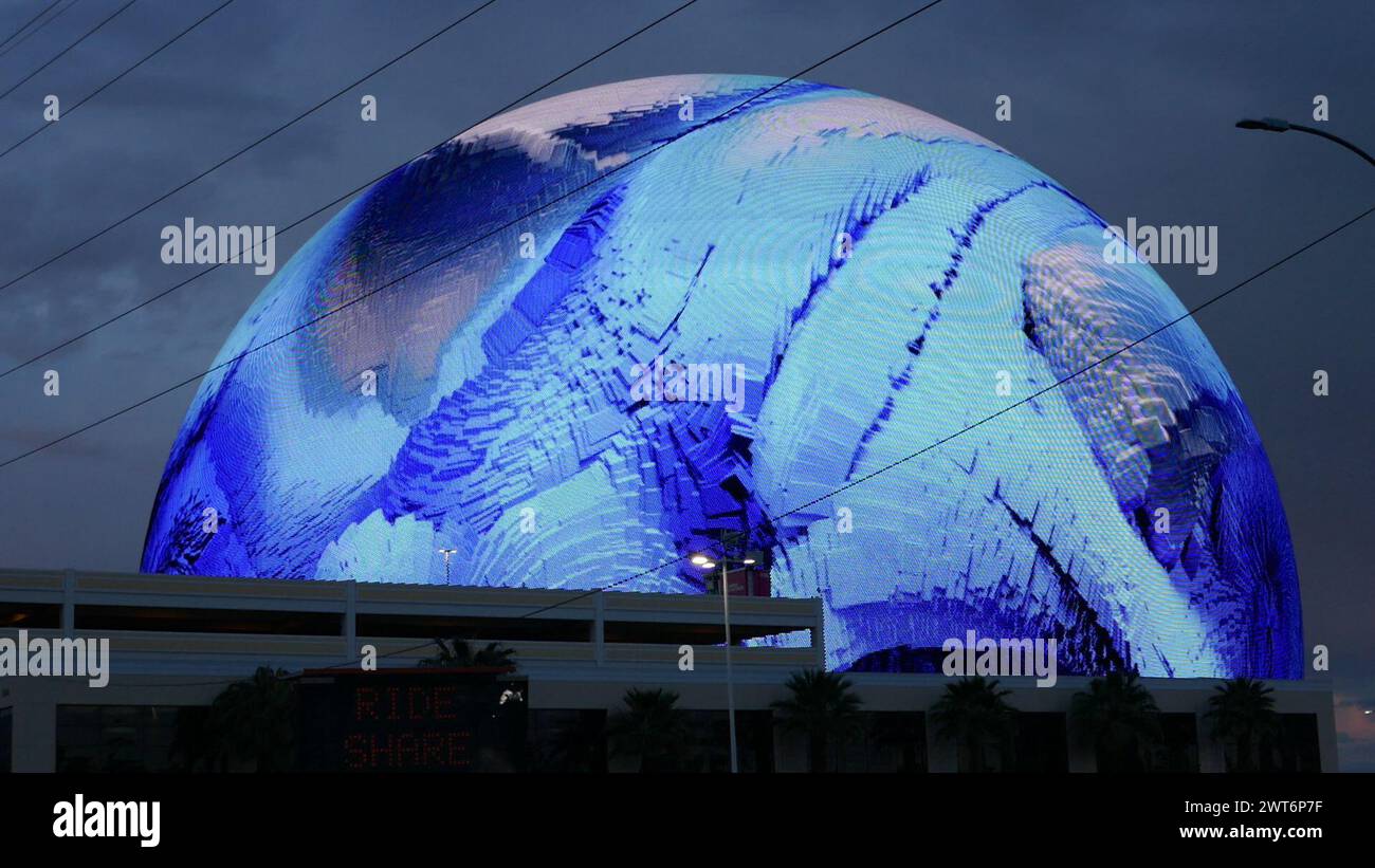 Las Vegas, Nevada, USA 7th March 2024 Sphere Immersive Globe Venue on ...