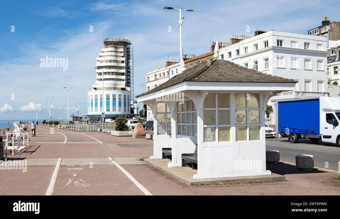 St Leonards, East Sussex, England 16, August 2023 Art deco seaside ...