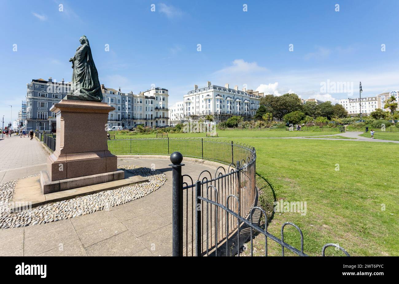 St Leonards, East Sussex, England 16, August 2023 Statue of Queen ...