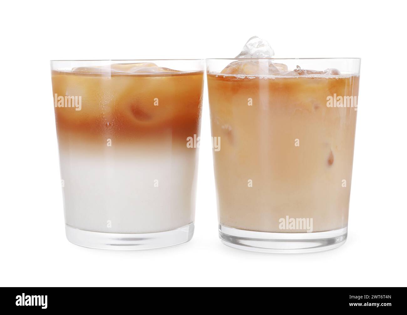 Two ice coffee glasses hi-res stock photography and images - Alamy