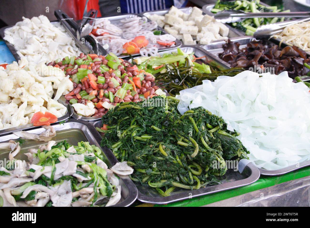 Food display, Shaanxi Province, China Stock Photo - Alamy