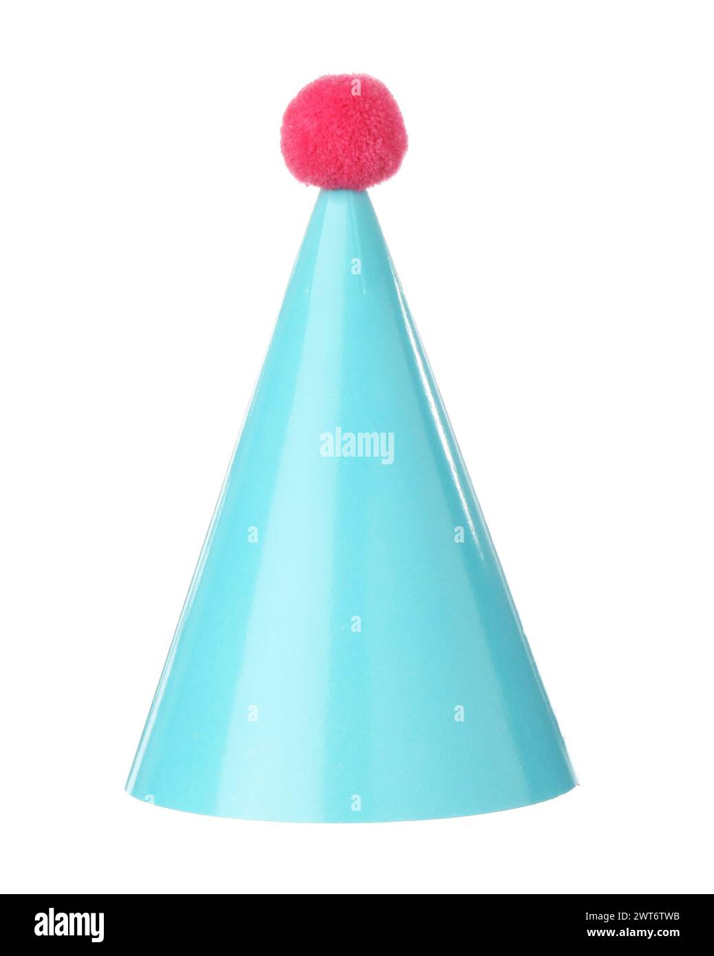 One blue party hat isolated on white Stock Photo - Alamy