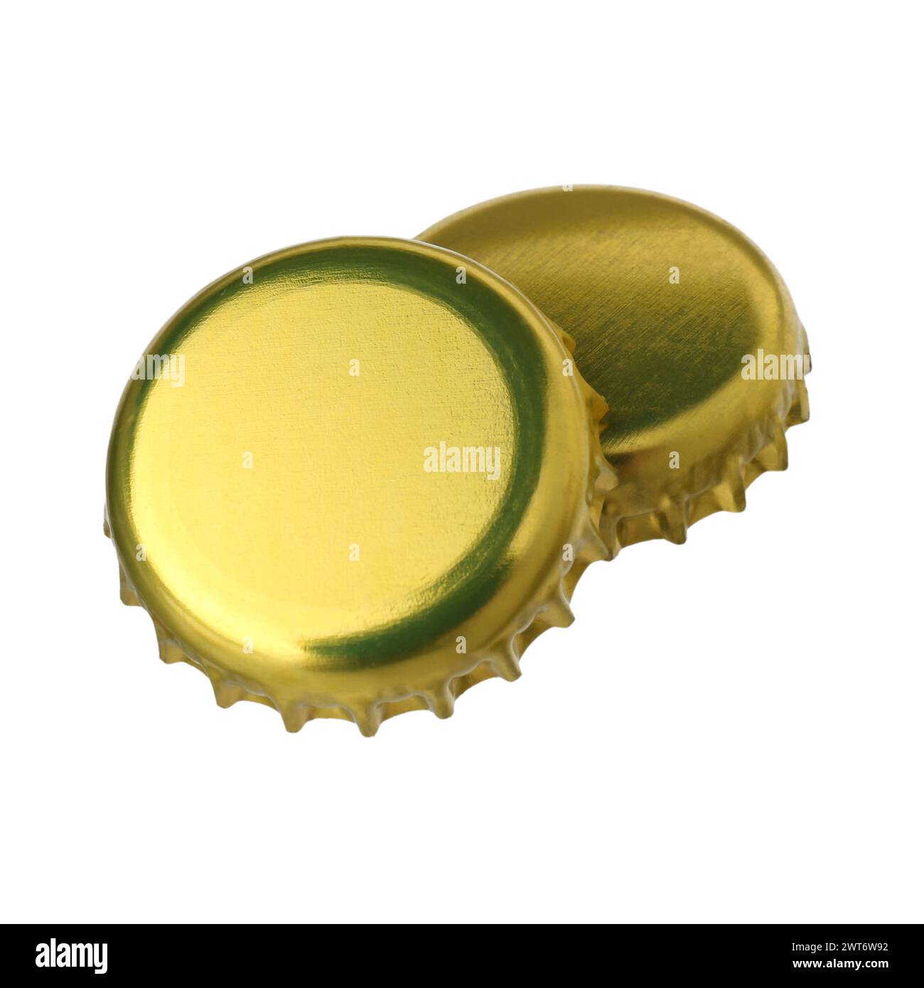 Blank golden beer caps hi-res stock photography and images - Alamy