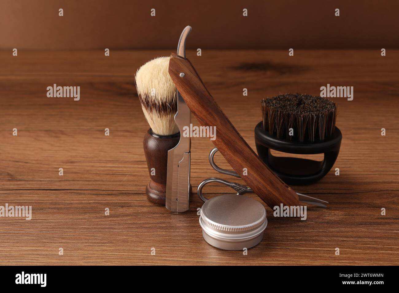 Retro moustache and razor hi-res stock photography and images - Alamy