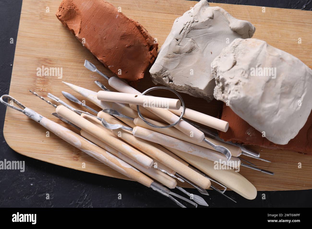 Top view pottery tools hi-res stock photography and images - Alamy