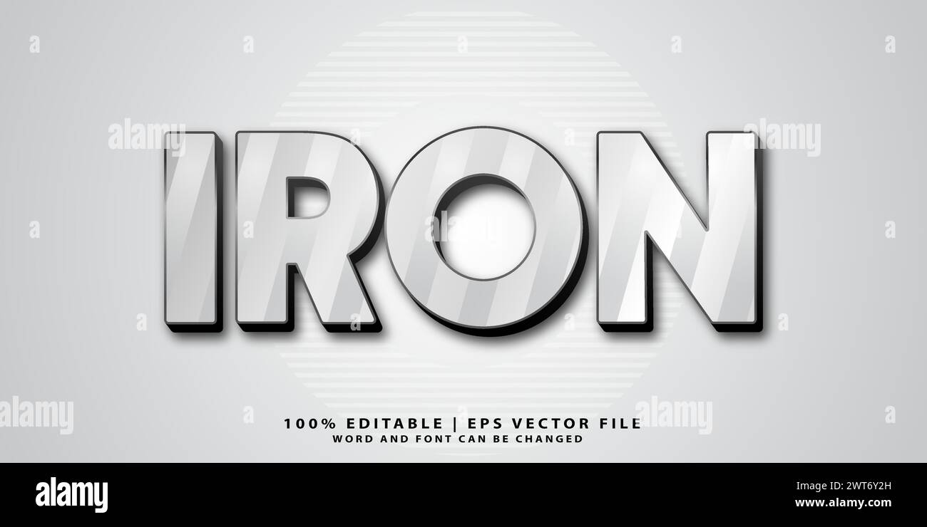 3d editable text effect Stock Vector Image & Art - Alamy