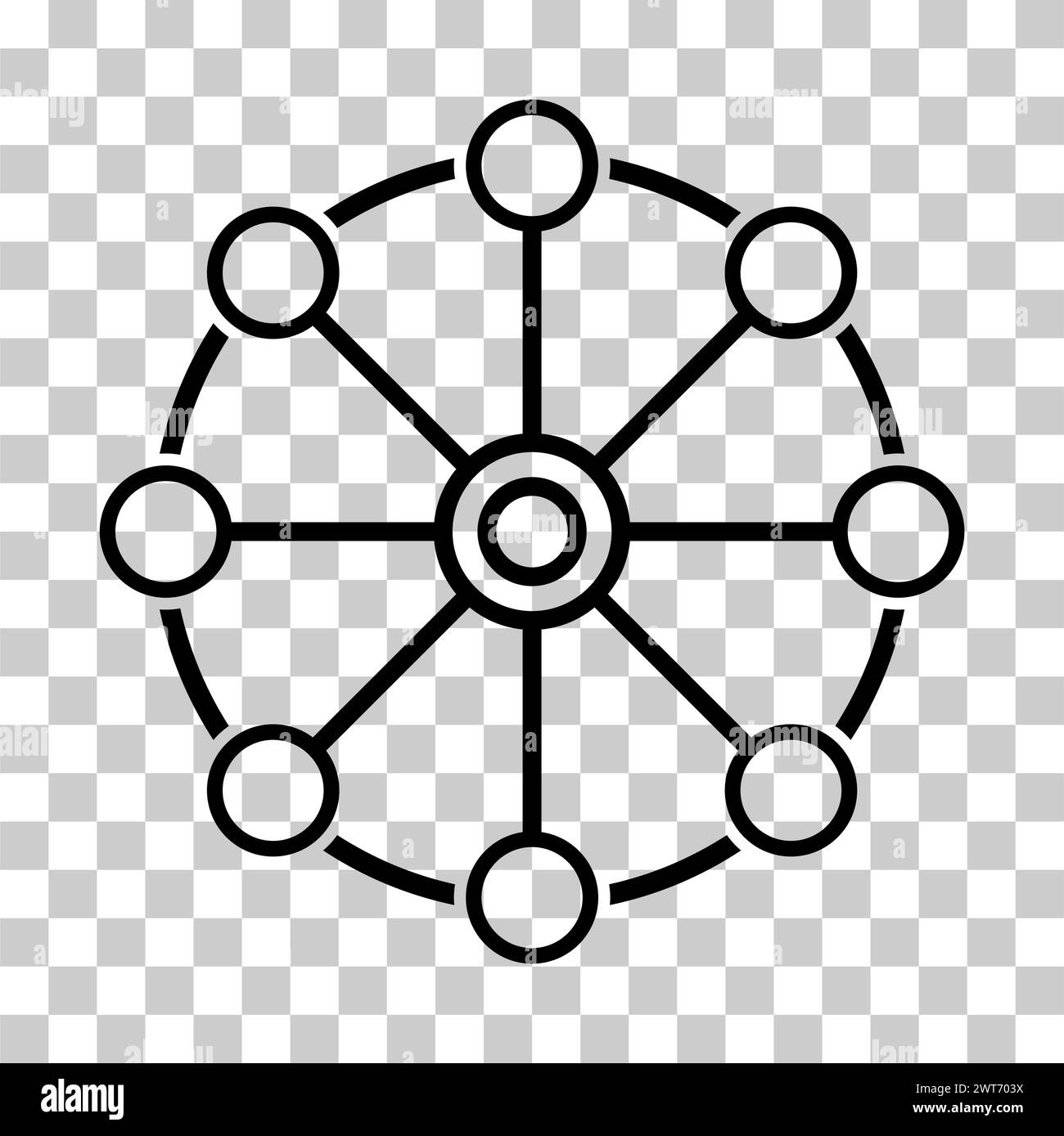 Multichannel digital design icon, omnichannel flat web symbol, internet ...