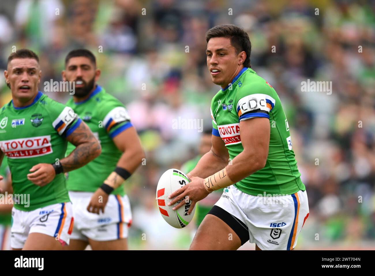 Canberra, Australia. 16th Mar, 2024. Joseph Tapine of the Raiders in ...