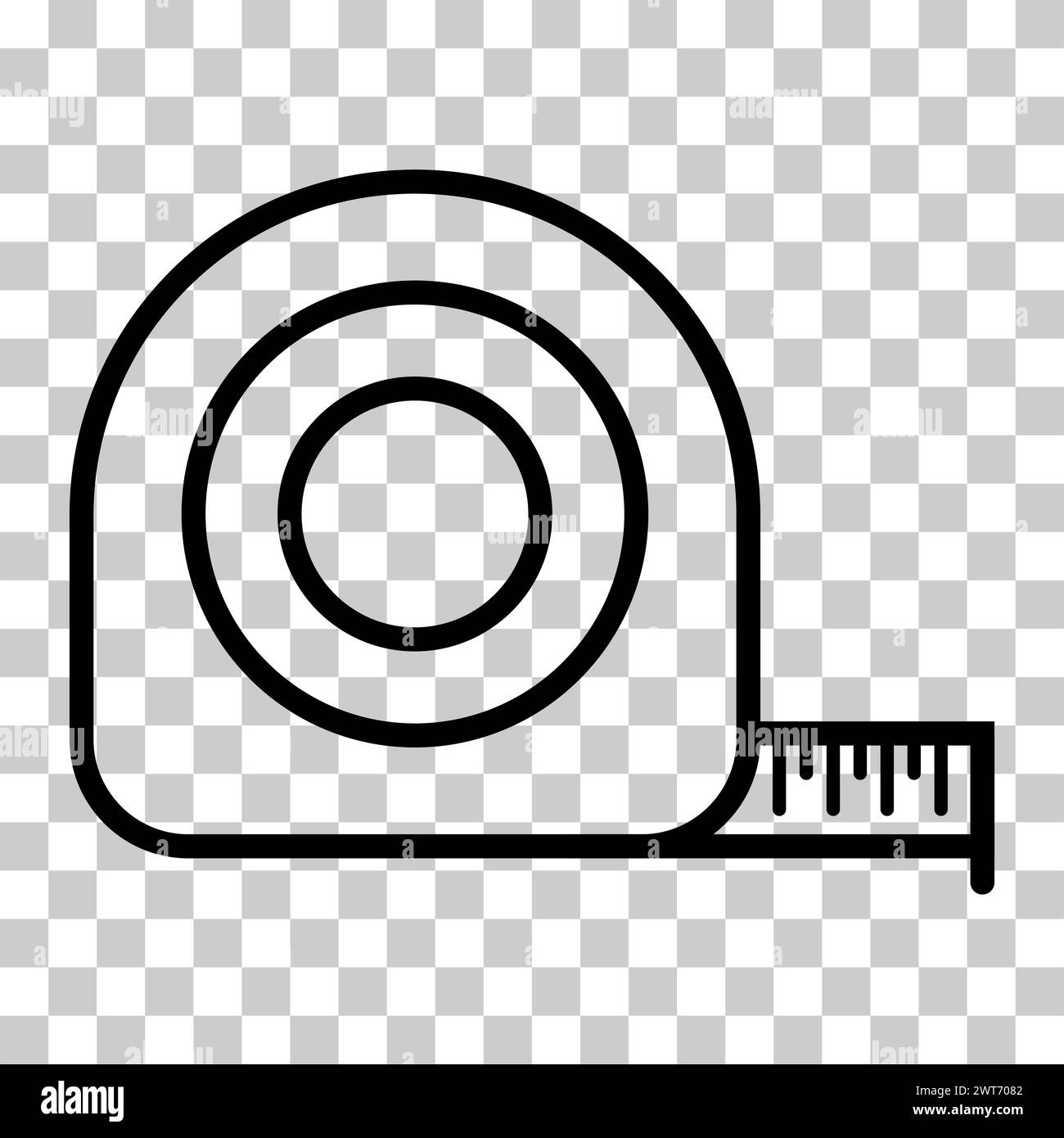 Measurement tape icon, measure tool concept design symbol, instrument ...