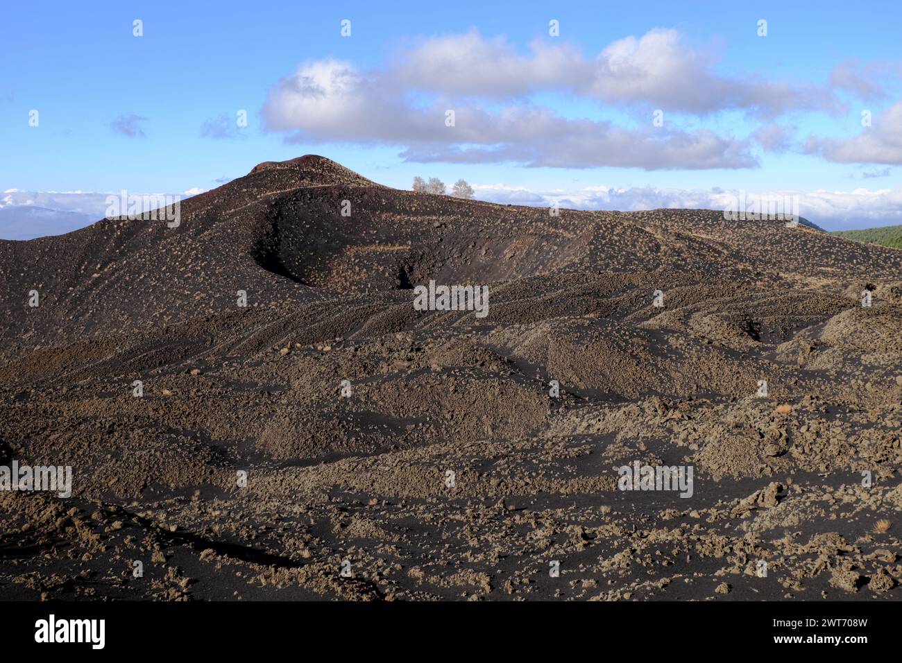 barren lava field and extinct volcano crater of "Monte Nunziata" (1832 ...