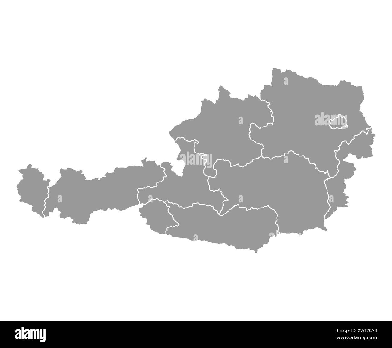 Austria map symbol shape, travel web flat concept icon symbol vector ...
