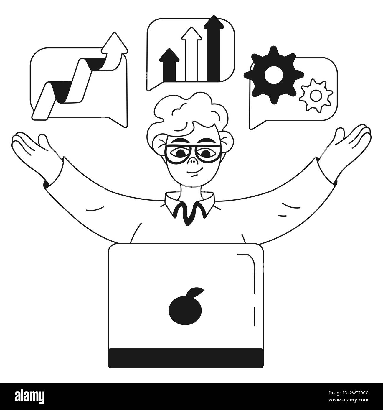 Woman working drawing design Black and White Stock Photos & Images - Alamy