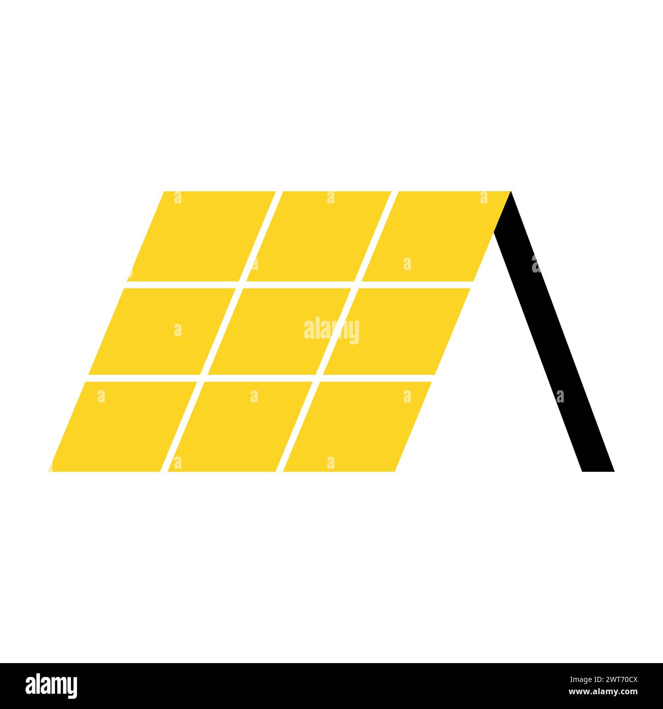 Solar panel icon, green power technology, ecology alternative energy ...