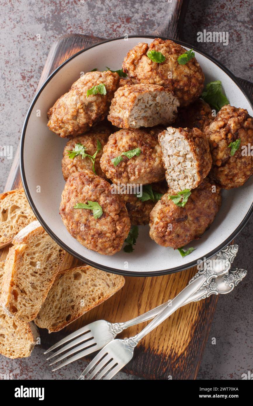 Buckwheat cutlet or Hrechanyky is a dish of Ukrainian which is prepared ...