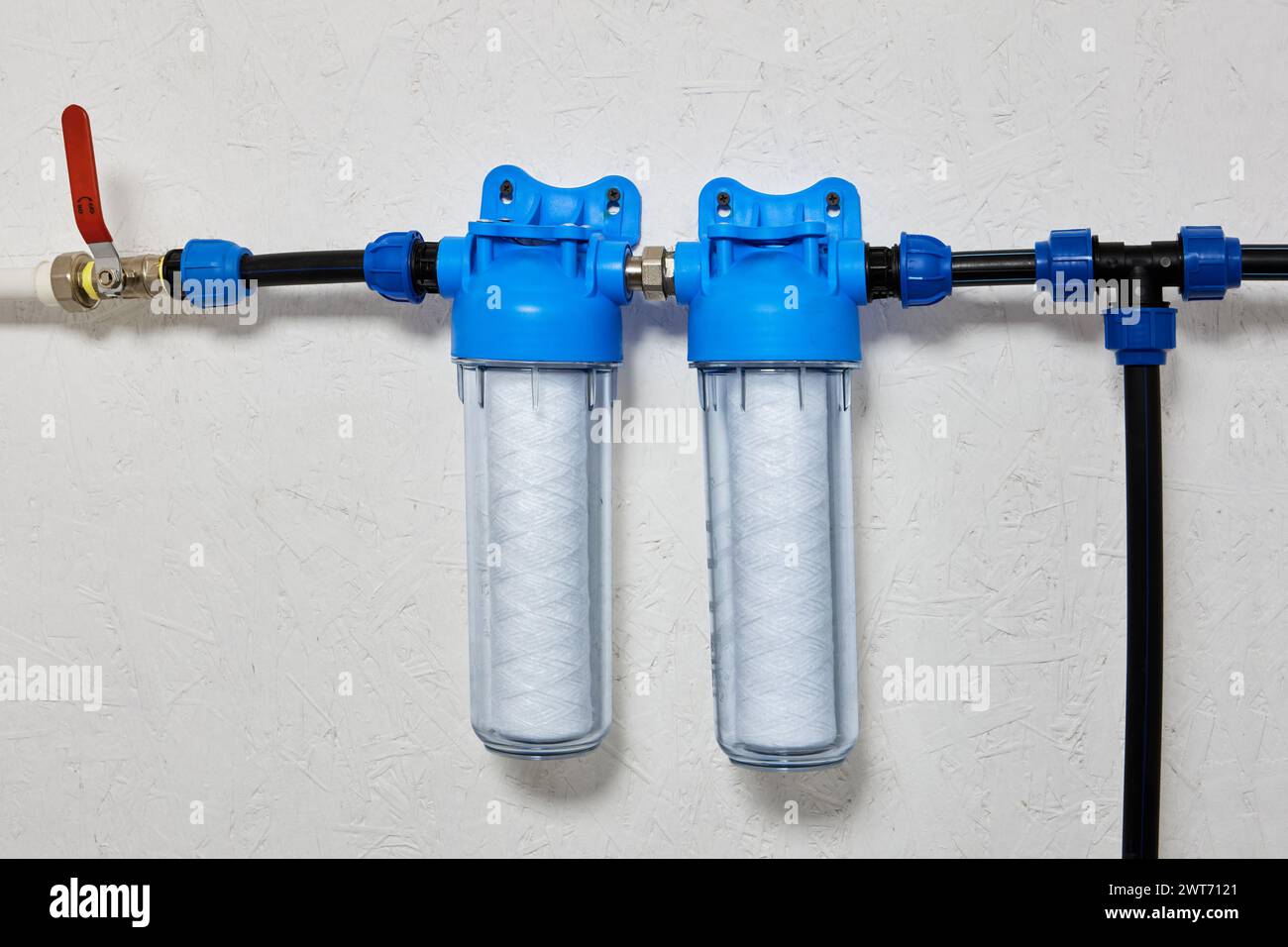 House water filter system, string wound filters to clean fresh drinking ...