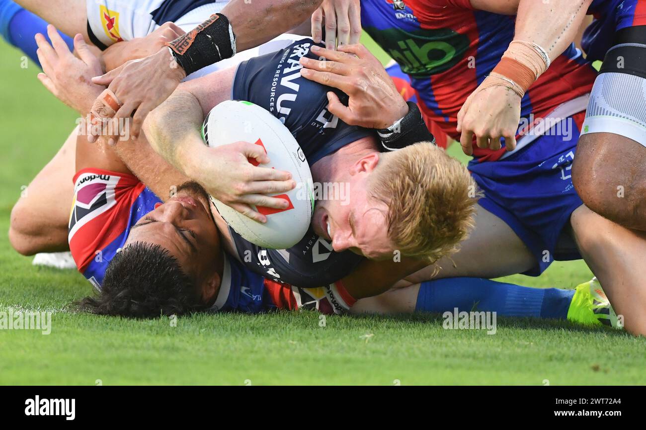 Townsville, Australia. 16th Mar, 2024. Tom Dearden of the Cowboys ...