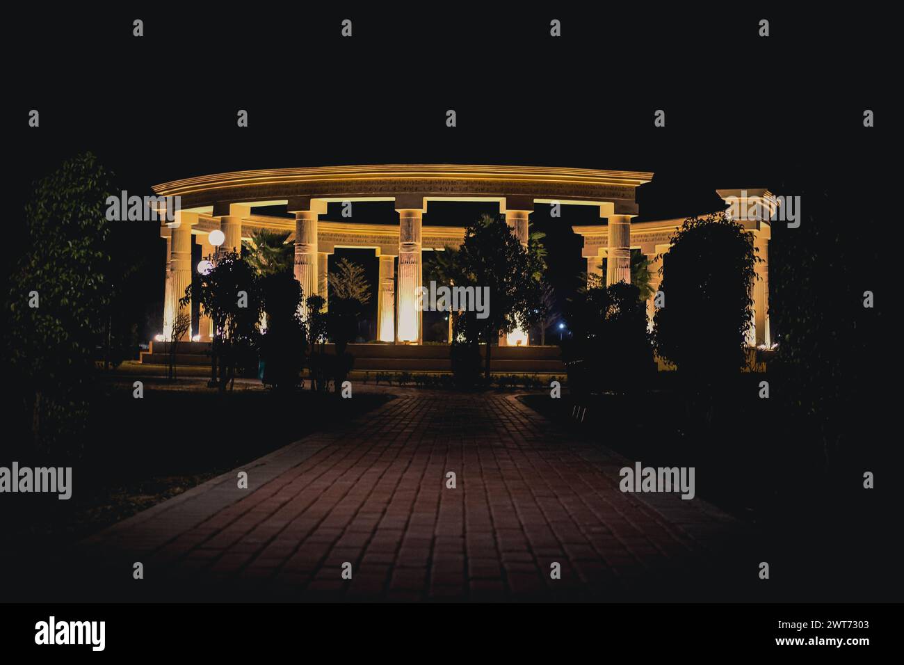 Greek and Roman architecture building beautifully lit Stock Photo - Alamy