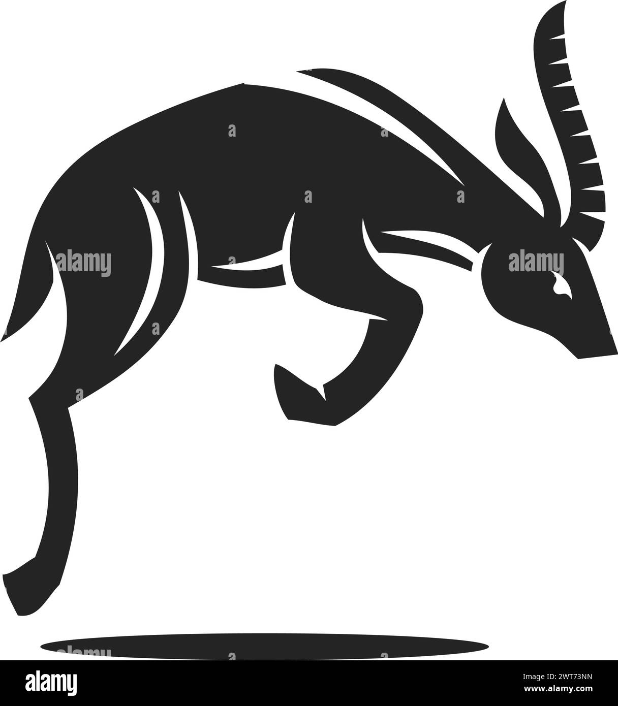 Gazelle Logo template Isolated. Brand Identity. Icon Abstract Vector ...