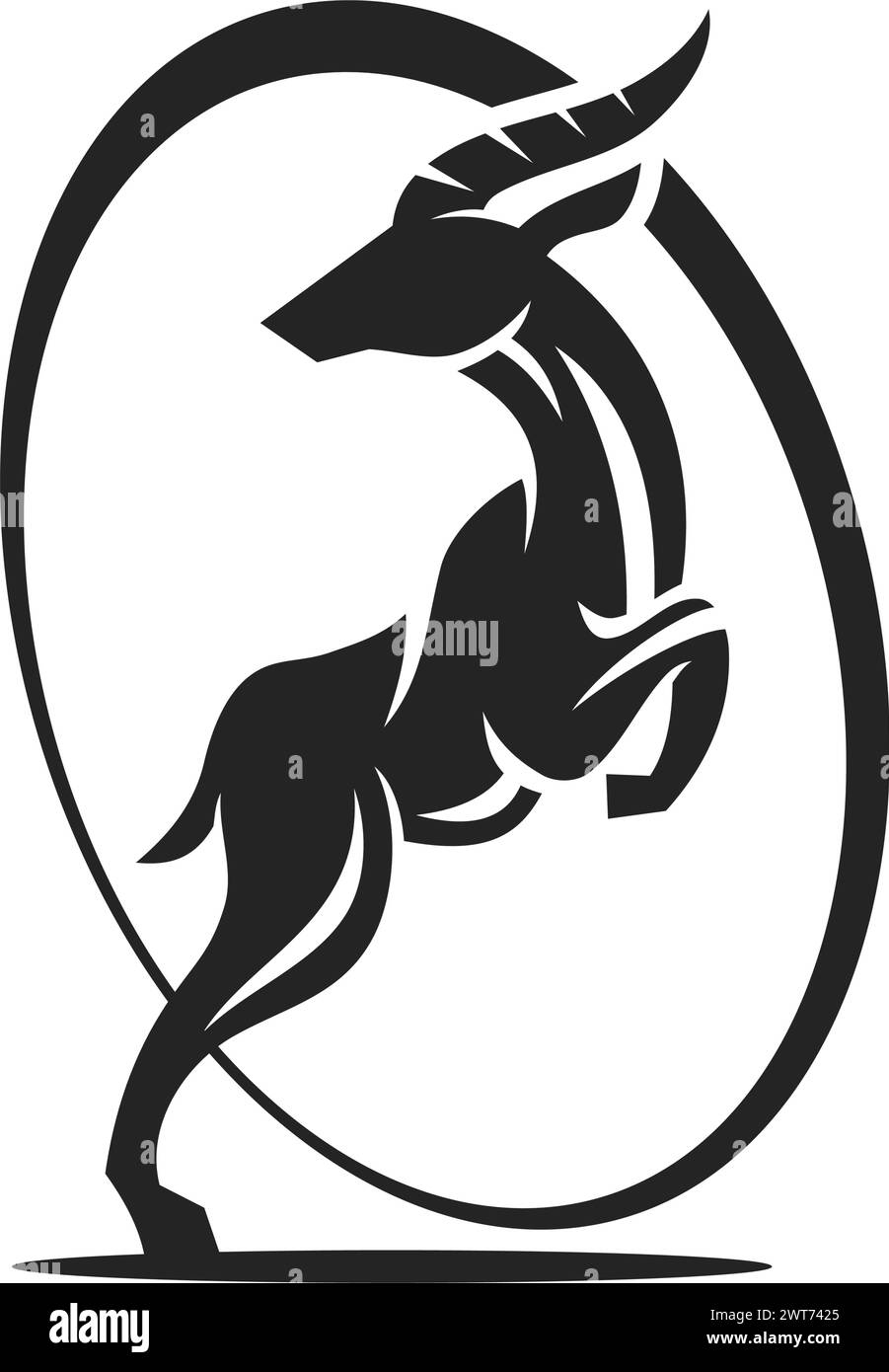 Gazelle Logo template Isolated. Brand Identity. Icon Abstract Vector ...