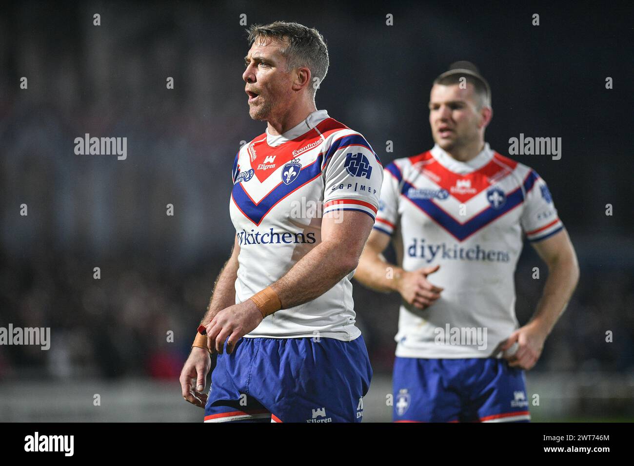 Wakefield, England - 15th March 2024 Wakefield Trinity's Matty Ashurst ...