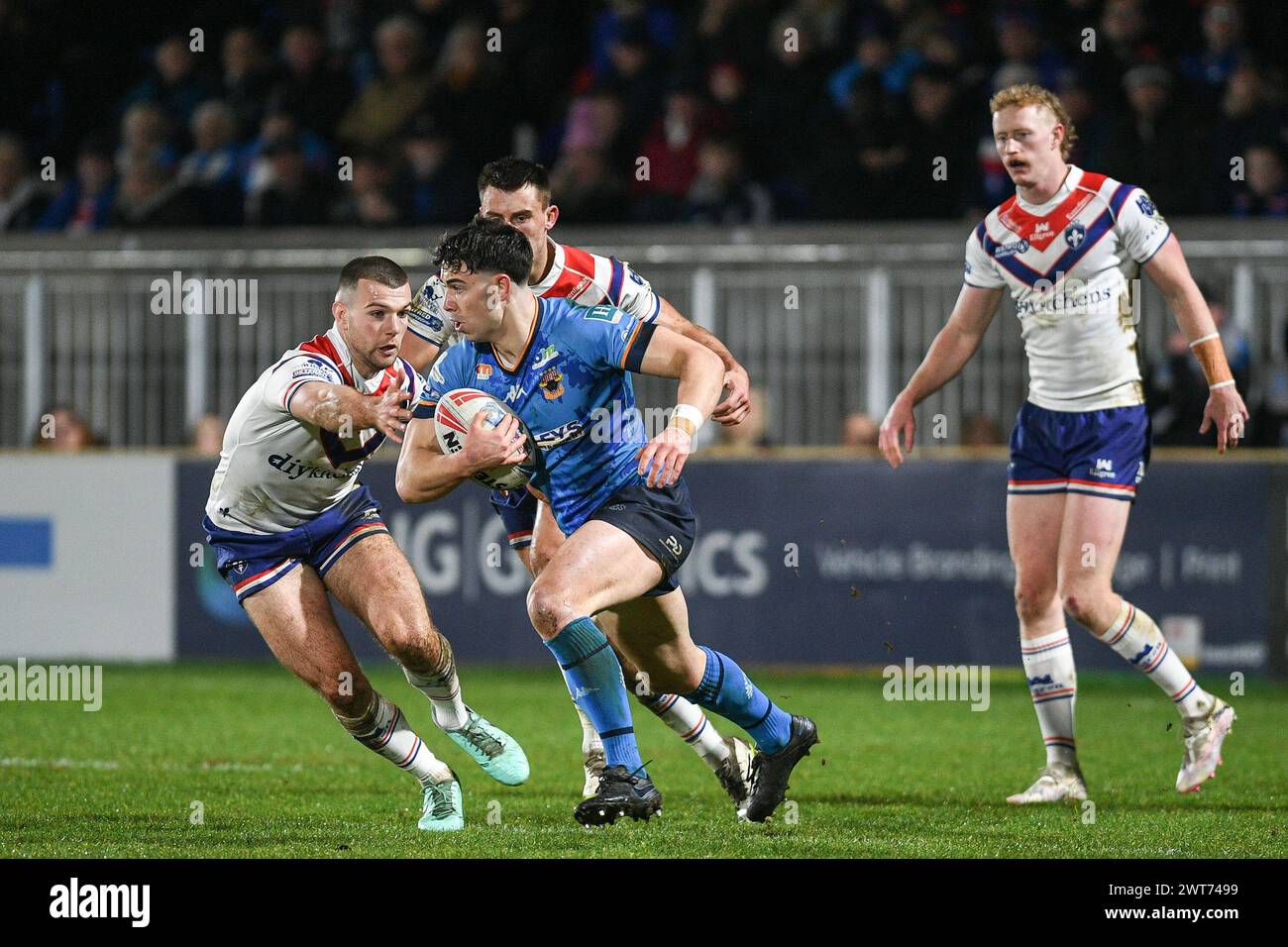 Wakefield, England - 15th March 2024 Aidan McGowan of Bradford Bulls ...