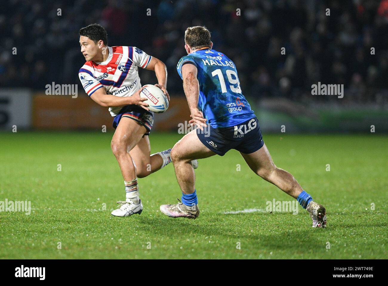 Wakefield, England - 15th March 2024 Wakefield Trinity's Mason Lino ...