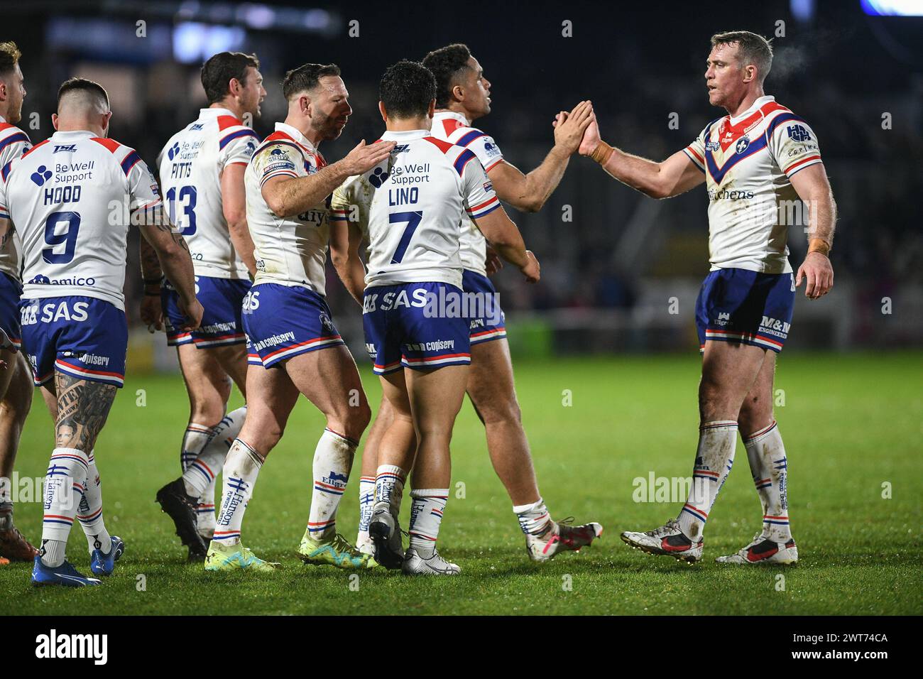 Wakefield, England - 15th March 2024 Wakefield Trinity's Matty Ashurst ...