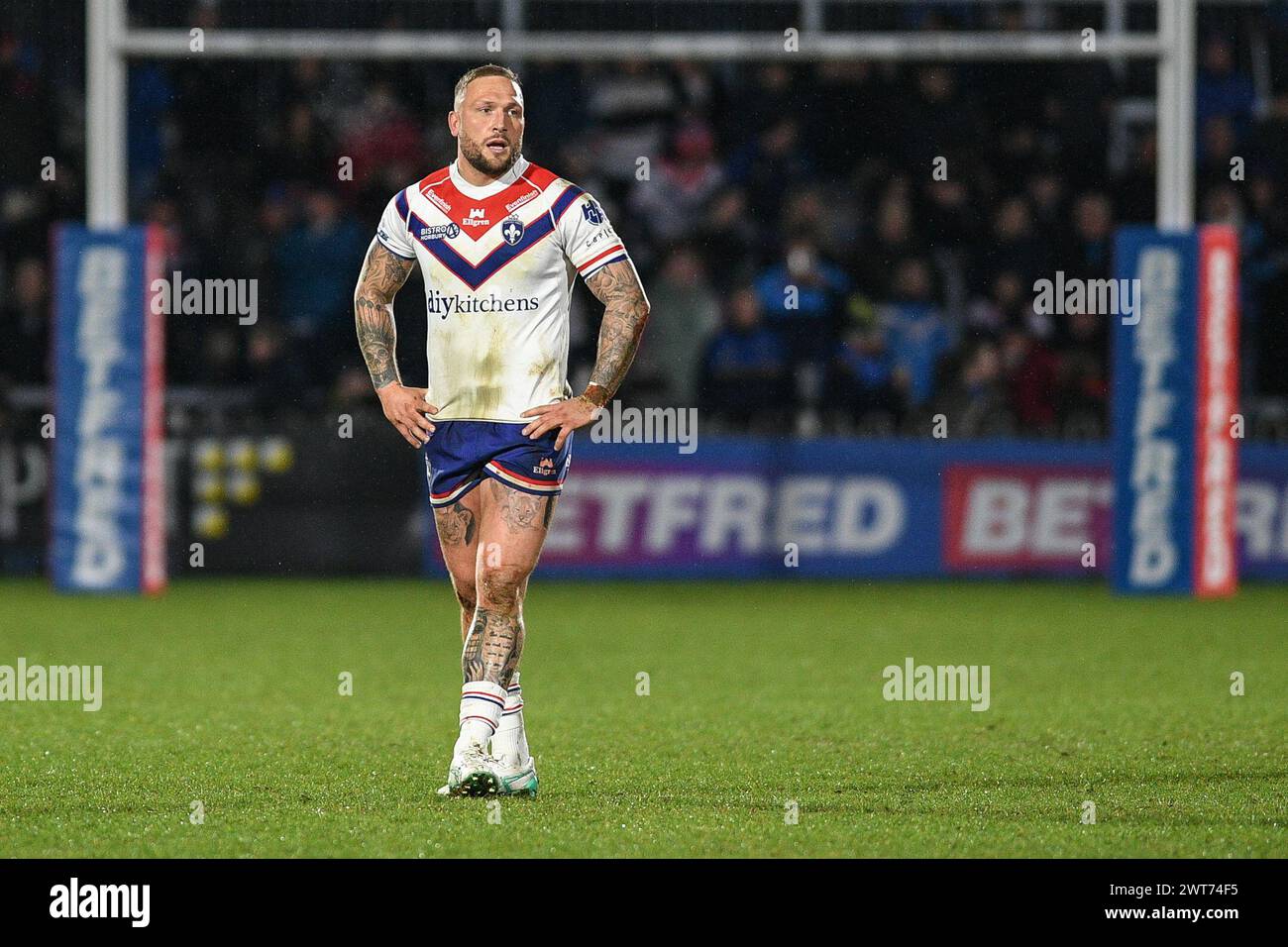 Wakefield, England - 15th March 2024 Wakefield Trinity's Jay Pitts ...