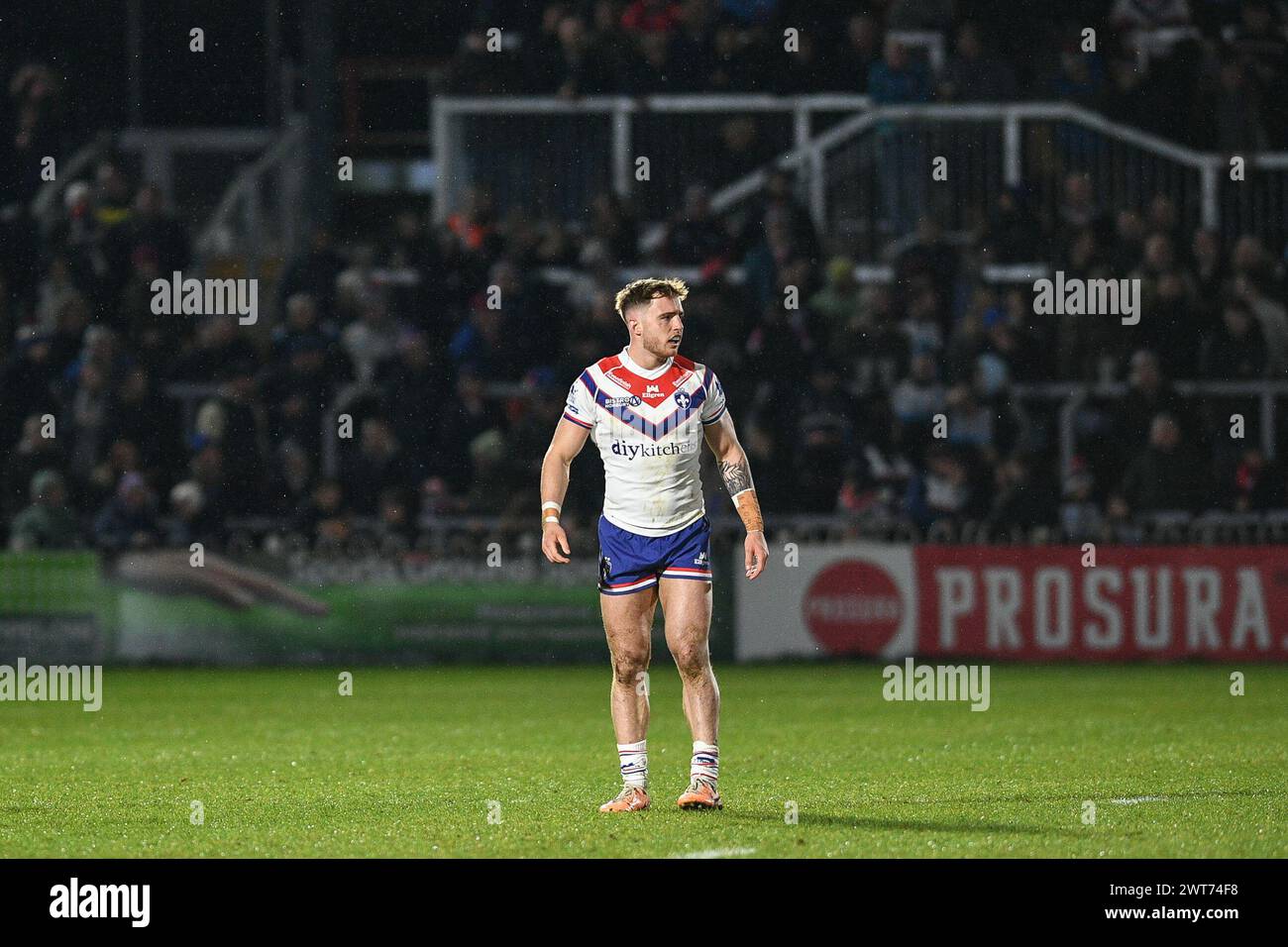Wakefield, England - 15th March 2024 Wakefield Trinity's Jack Croft ...