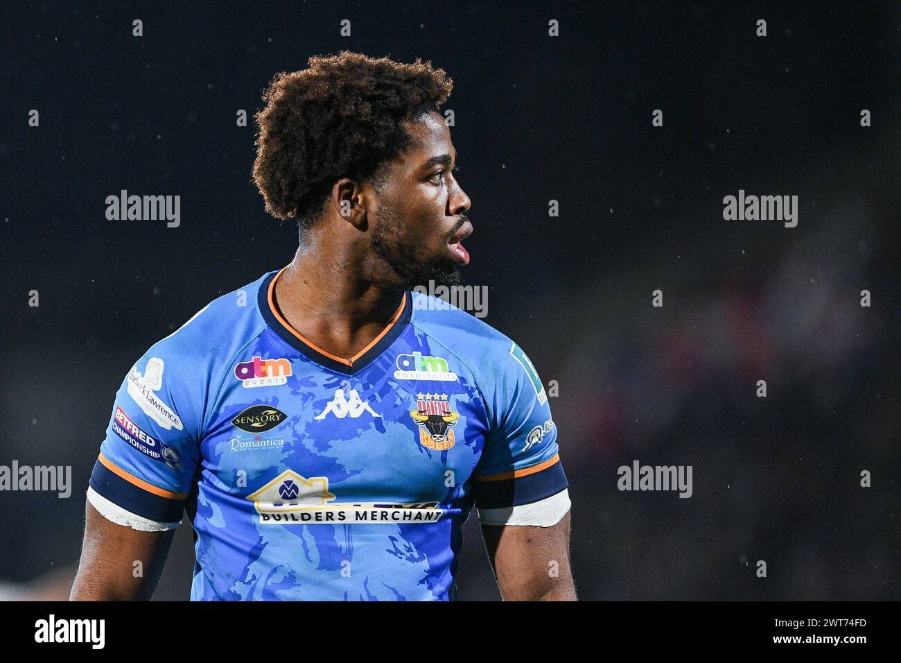 Wakefield, England - 15th March 2024 Dan Okoro of Bradford Bulls. Rugby ...