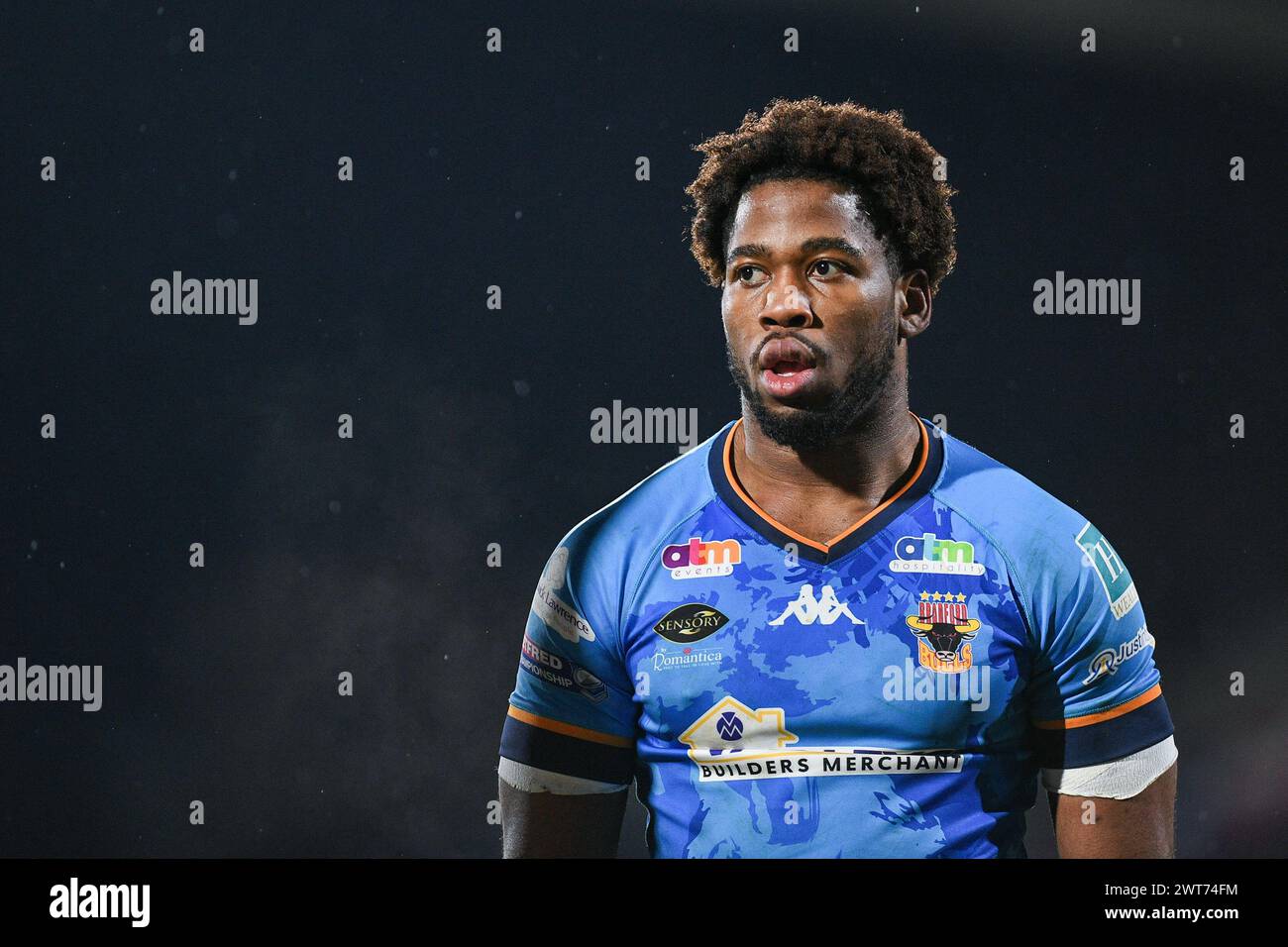 Wakefield, England - 15th March 2024 Dan Okoro of Bradford Bulls. Rugby ...