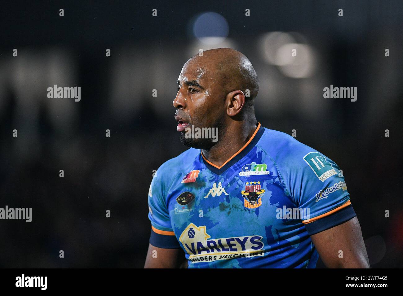 Wakefield, England - 15th March 2024 Michael Lawrence of Bradford Bulls ...
