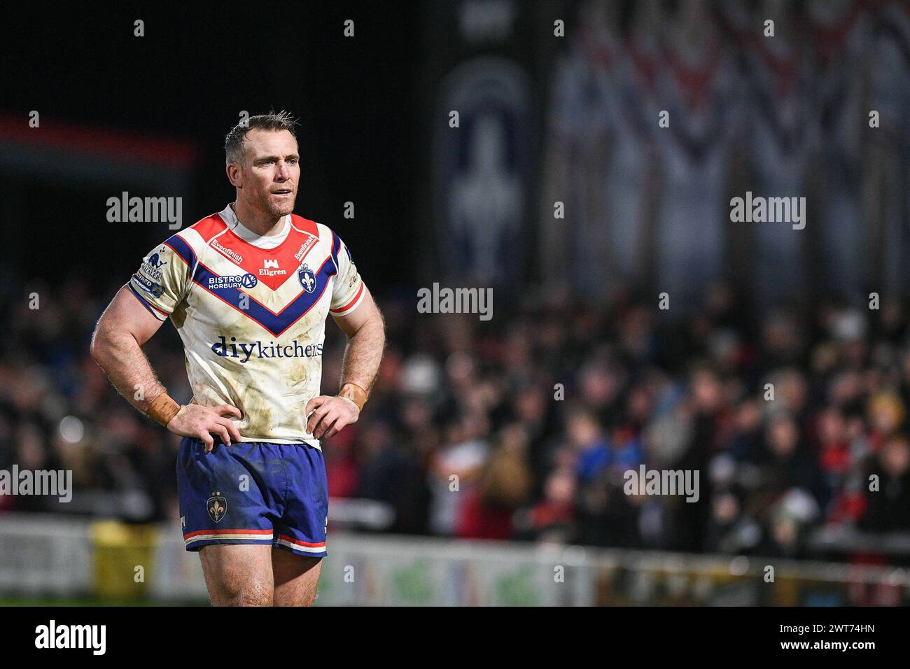 Wakefield, England - 15th March 2024 Wakefield Trinity's Matty Ashurst ...