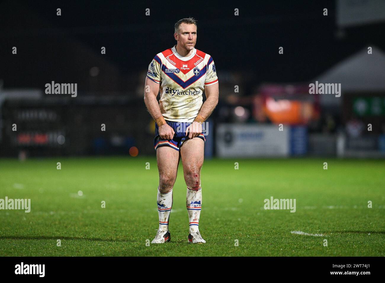 Wakefield, England - 15th March 2024 Wakefield Trinity's Matty Ashurst ...