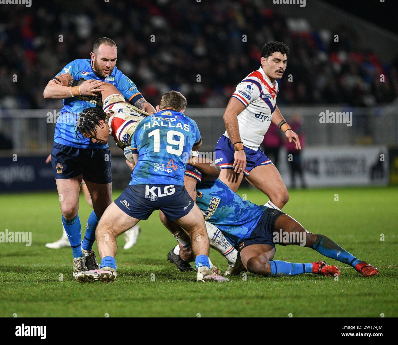 Wakefield, England - 15th March 2024 Wakefield Trinity's Renouf Atoni ...