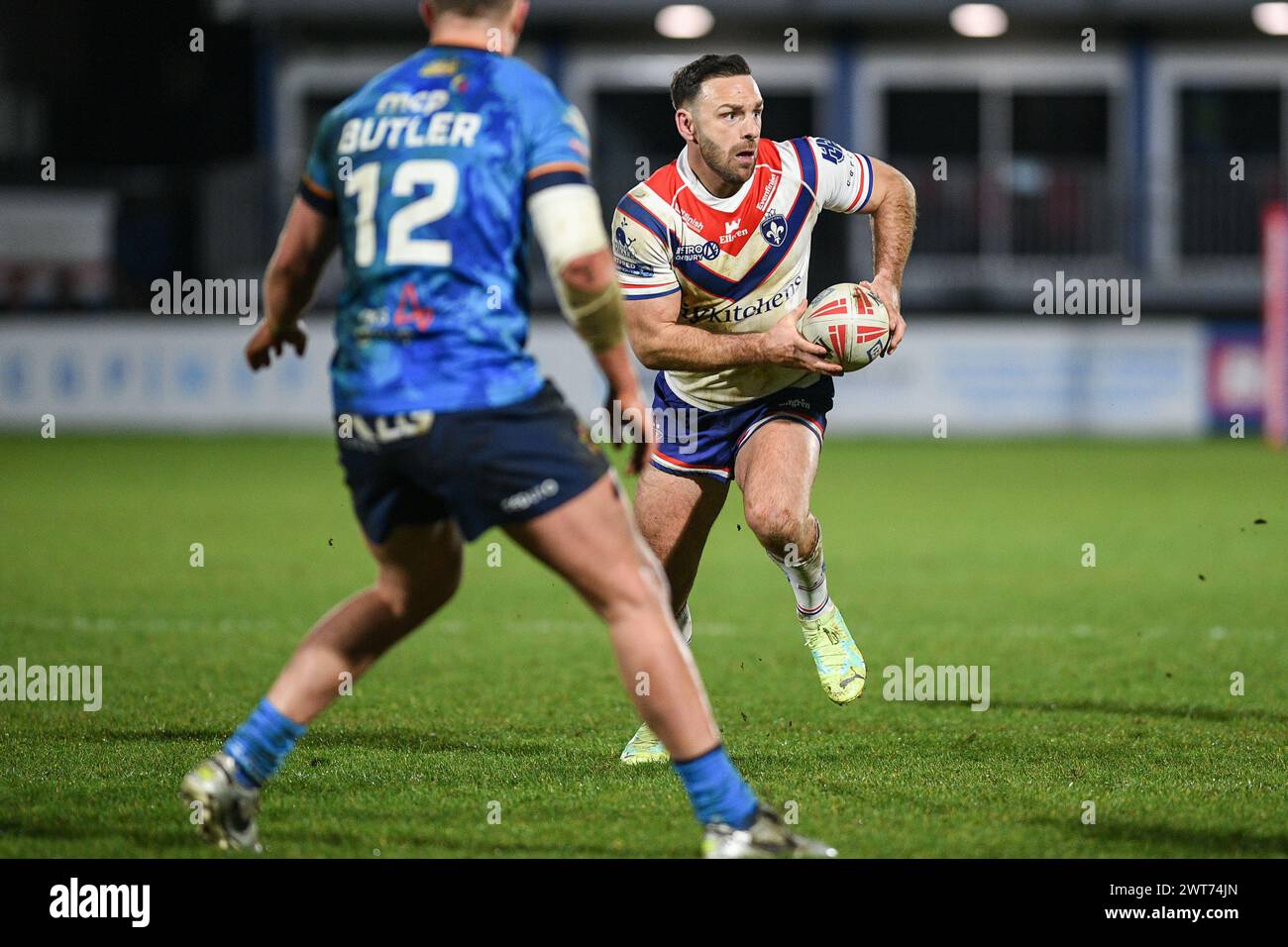 Wakefield, England - 15th March 2024 Wakefield Trinity's Luke Gale in ...