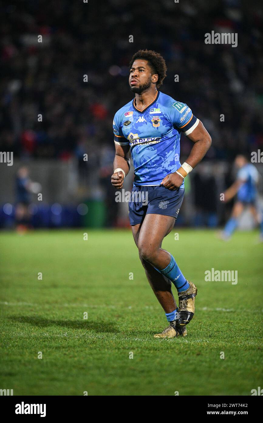 Wakefield, England - 15th March 2024 Dan Okoro of Bradford Bulls. Rugby ...