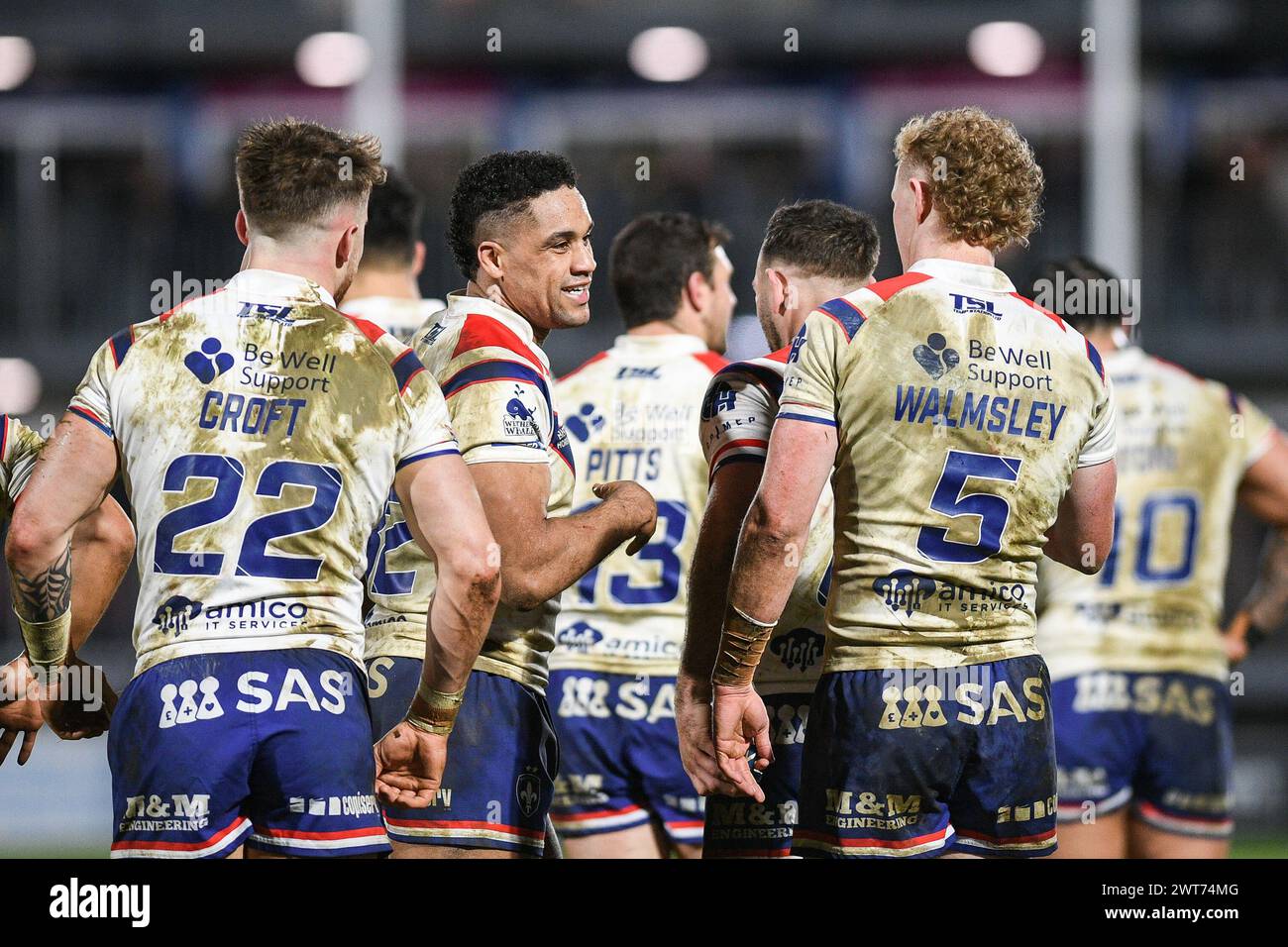 Wakefield, England - 15th March 2024 Wakefield Trinity's Derrell ...