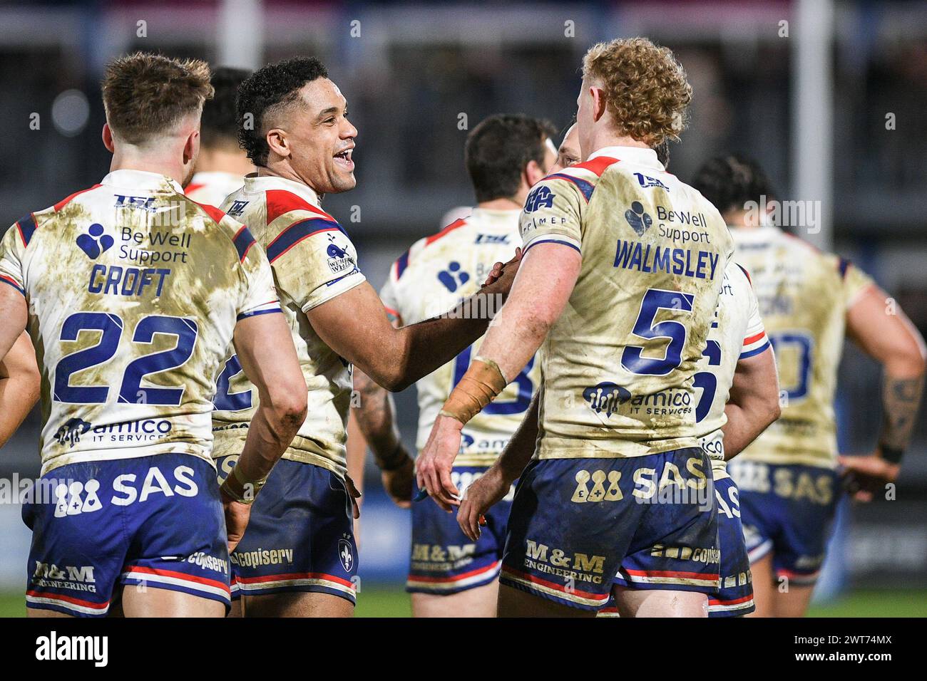 Wakefield, England - 15th March 2024 Wakefield Trinity's Derrell ...