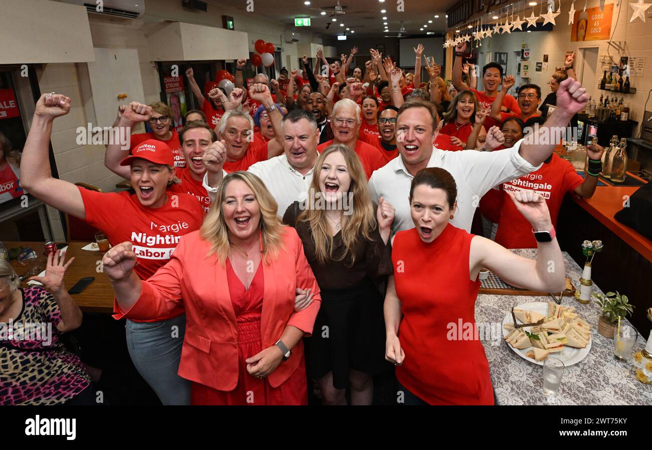 Brisbane, Australia. 16th Mar, 2024. Labor candidate Margie Nightingale ...
