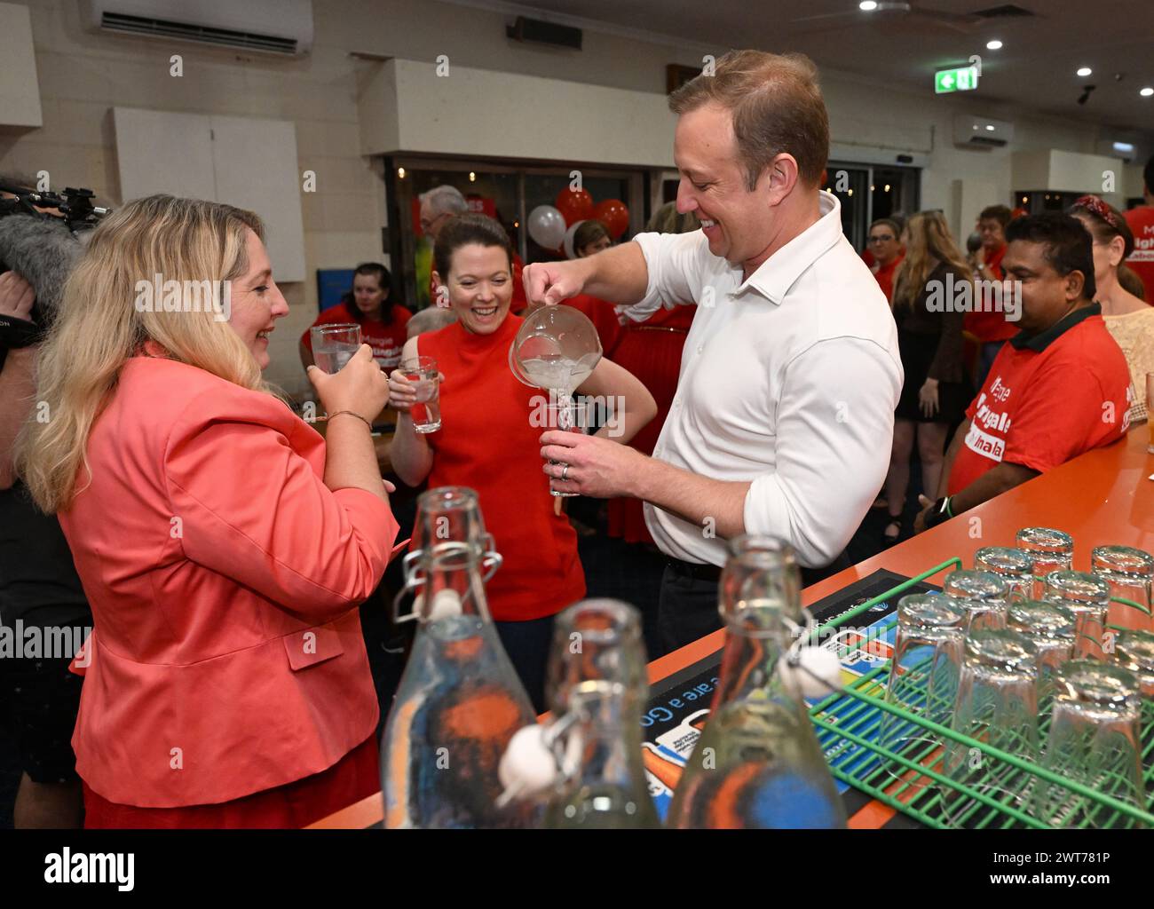 Brisbane, Australia. 16th Mar, 2024. Labor candidate Margie Nightingale ...