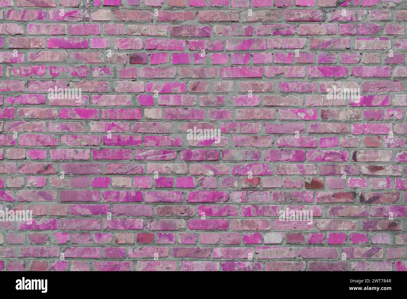 Old pink painted brick wall texture background, architectural element ...