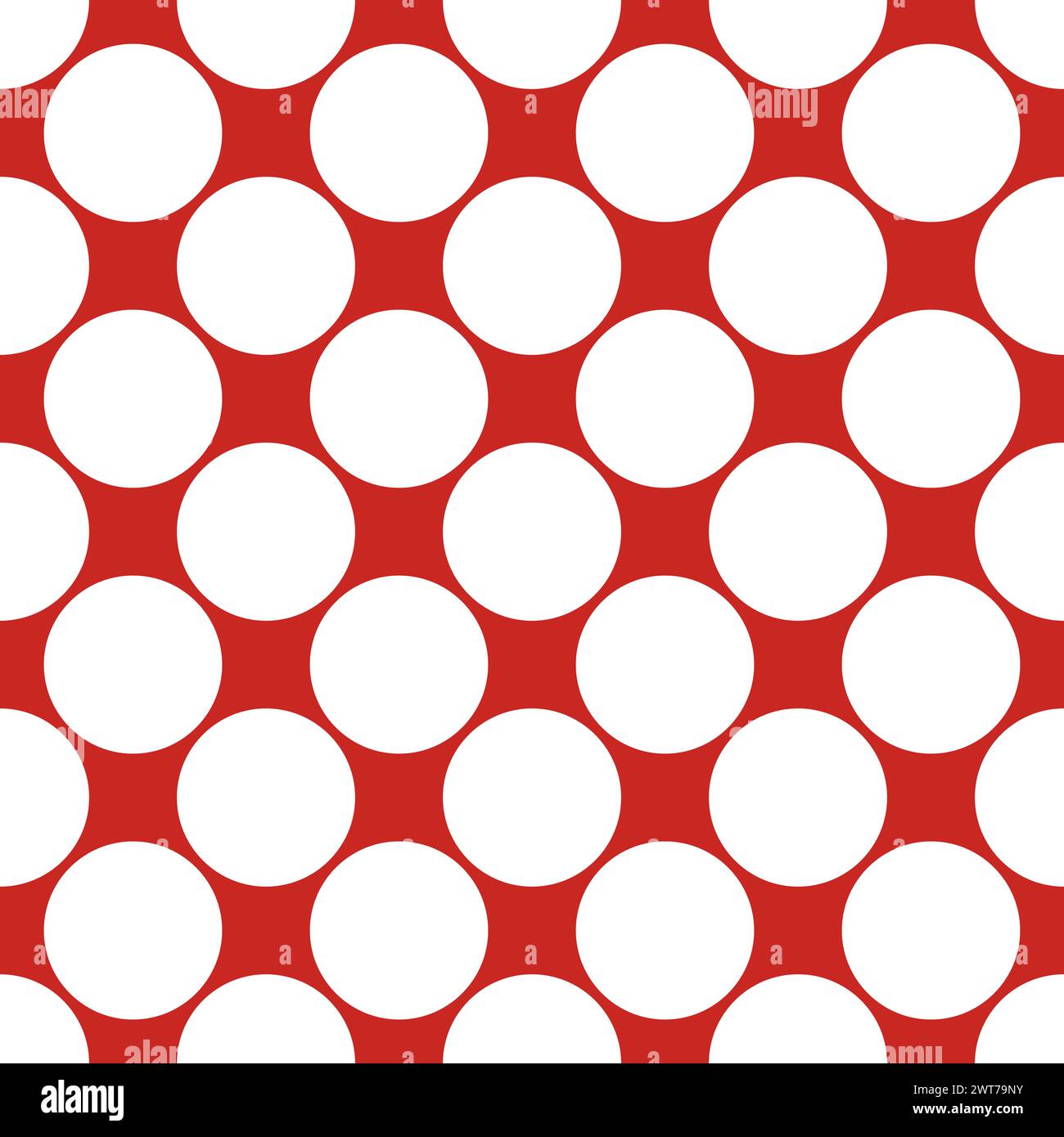 White dots on a red background. Seamless pattern for fabric, for use in ...