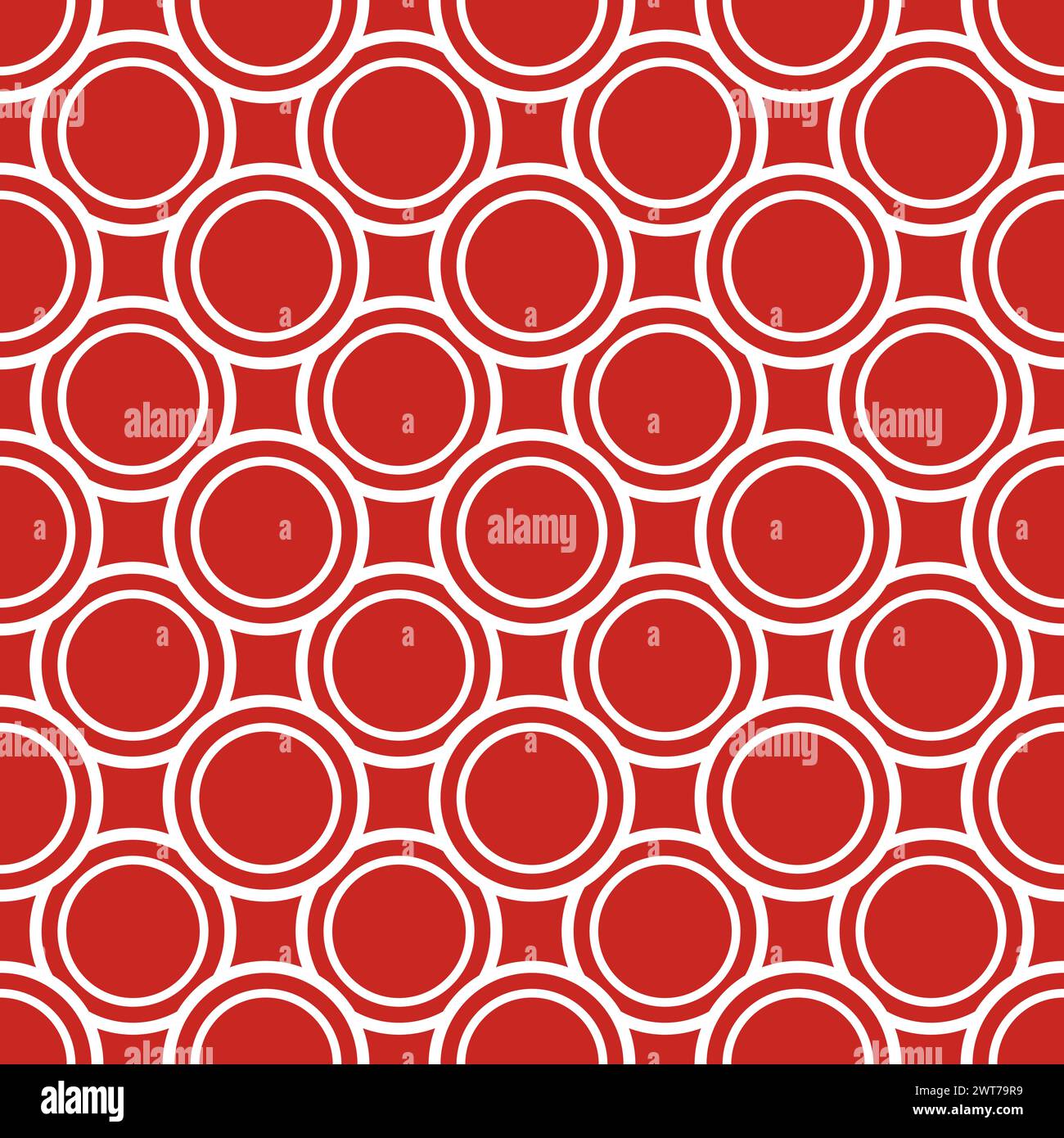 White dots on a red background. Seamless pattern for fabric, for use in ...