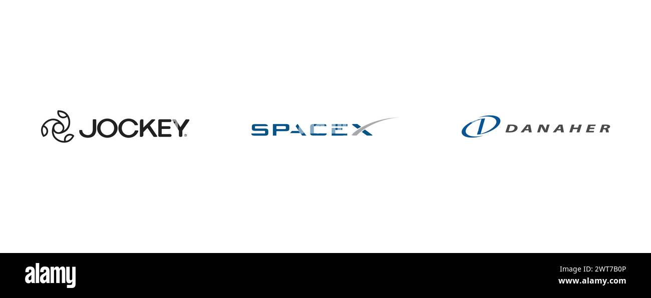 Jockey International , SpaceX , Danaher Corporation. Editorial vector ...