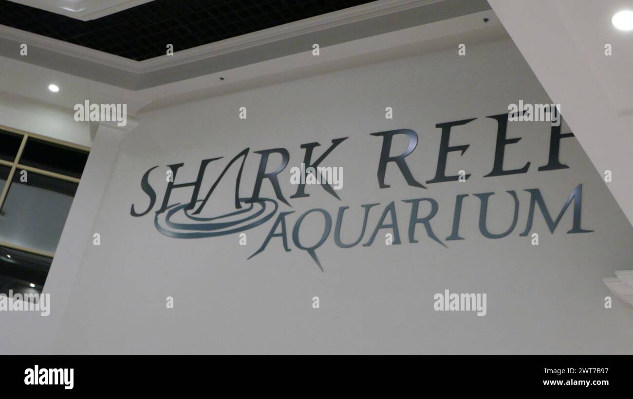 Las Vegas, Nevada, USA 7th March 2024 Shark Reef Aquarium at Mandalay ...