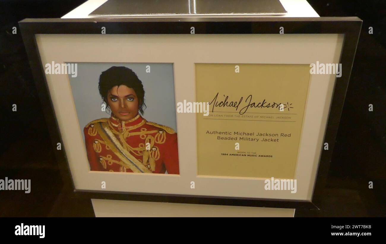 Las Vegas, Nevada, USA 7th March 2024 Michael Jackson Jacket on display ...