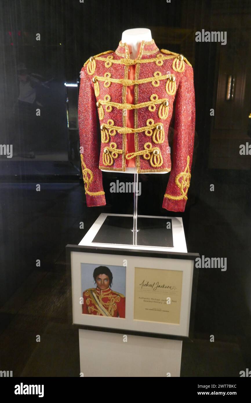 Las Vegas, Nevada, USA 7th March 2024 Michael Jackson Jacket on display ...