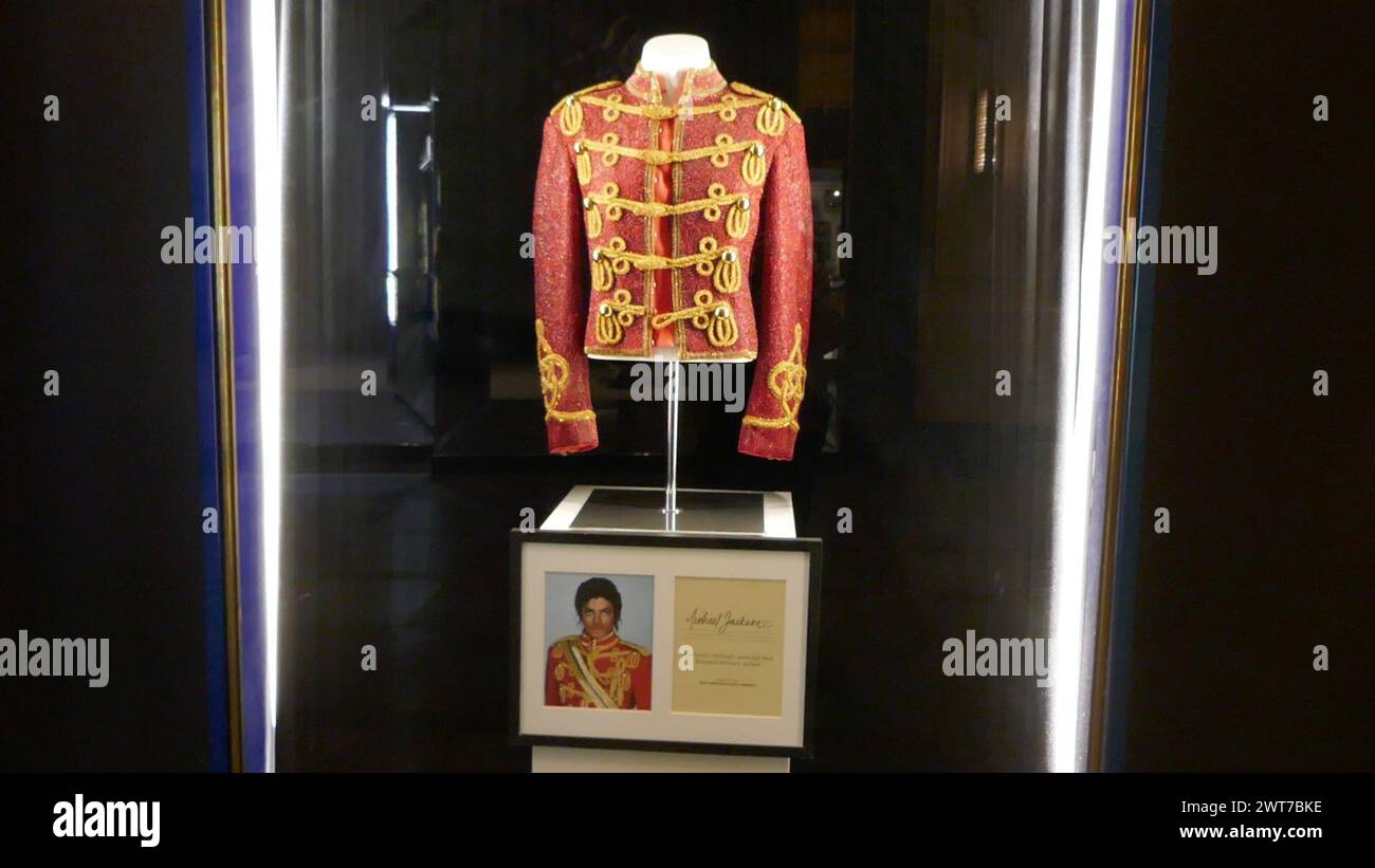 Las Vegas, Nevada, USA 7th March 2024 Michael Jackson Jacket on display ...