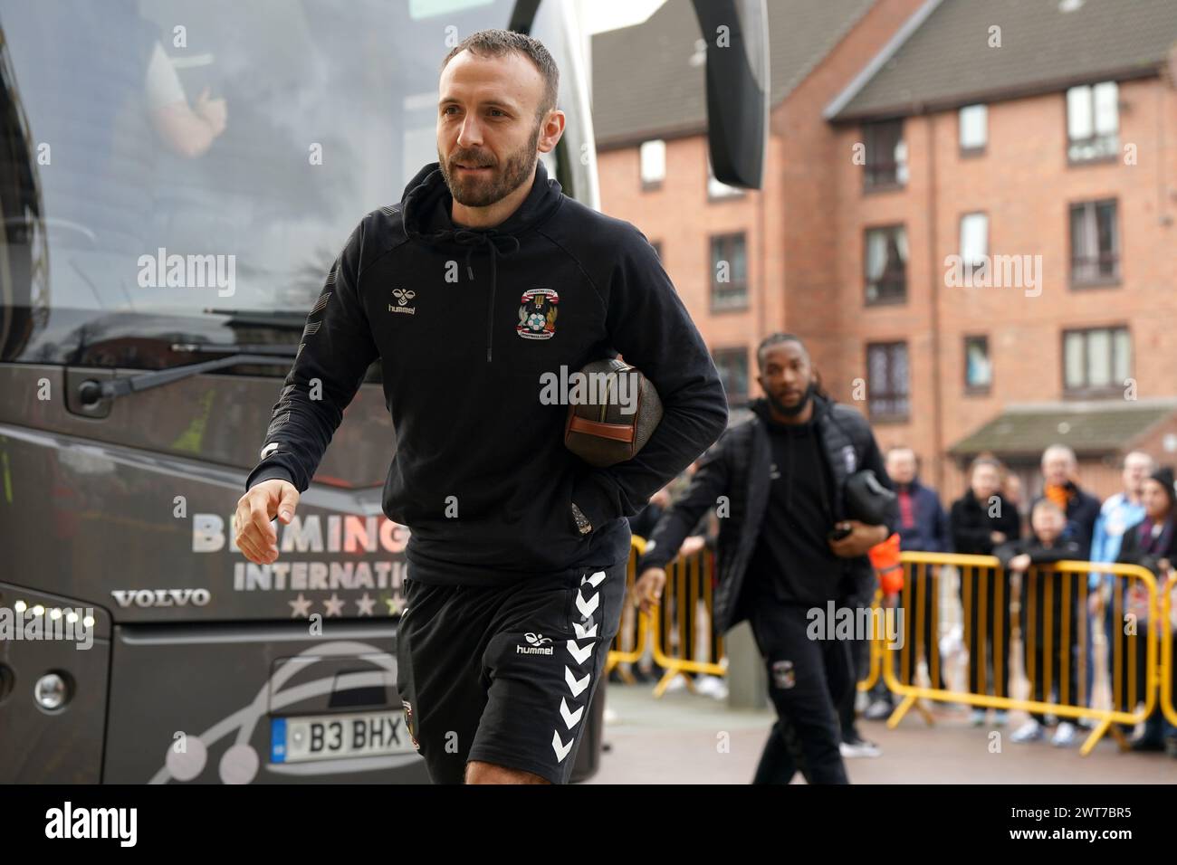 Coventry City's Liam Kelly arriving before the Emirates FA Cup quarter ...